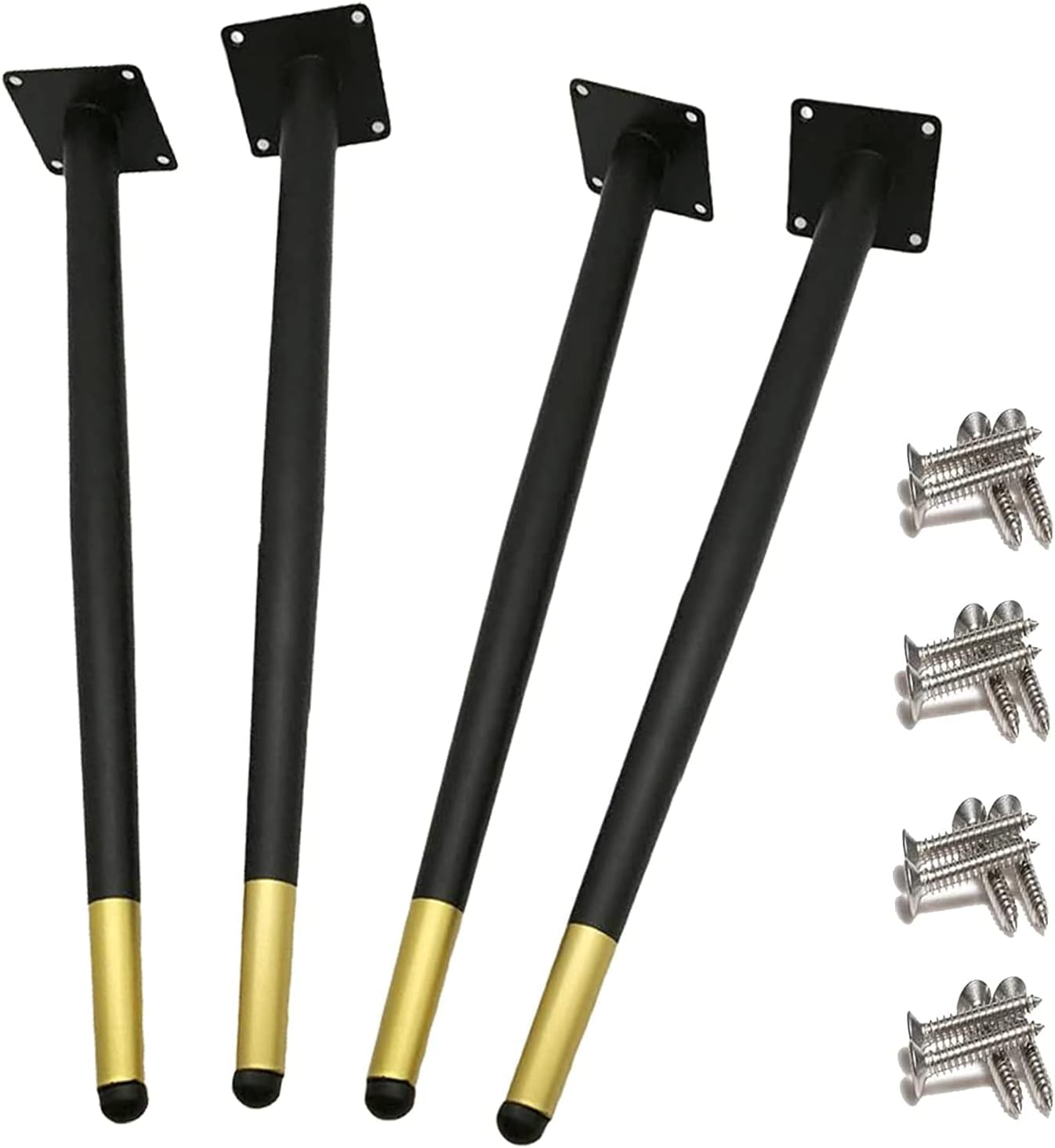 Straight Metal Furniture Support Legs,4 Pieces Cone Table Legs,for Sofa ...