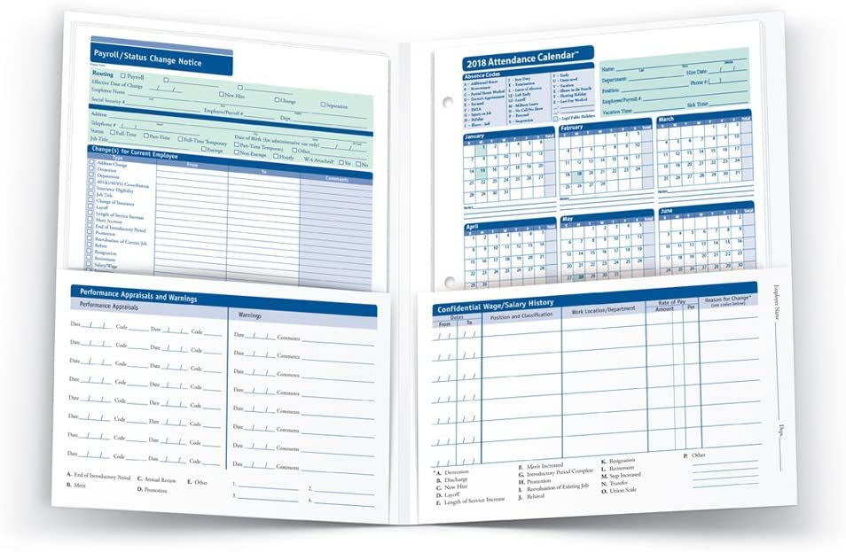ComplyRight Employee Record Organizer 6 Folder Sets 11 34 X 9 12 X 2 12 ...