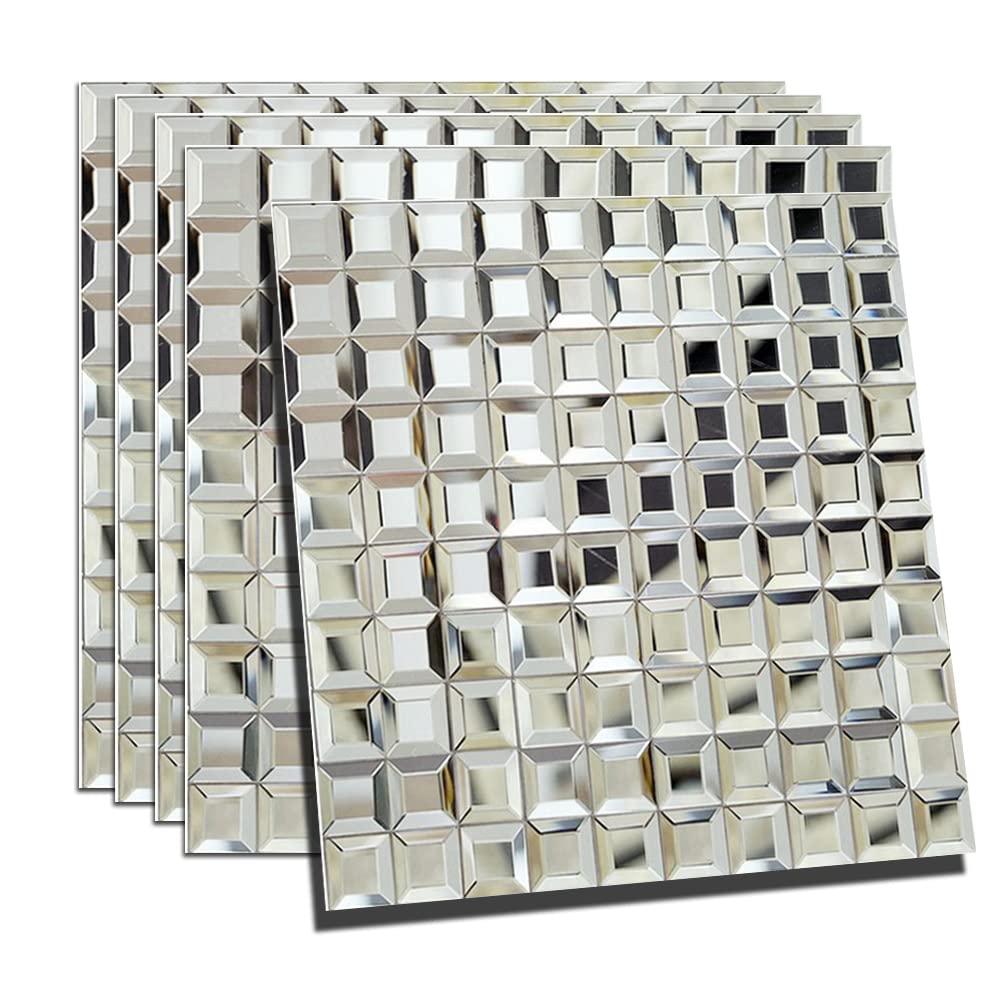 Soulscrafts Beveled Crystal Mirror Glass Mosaic Tile Crystal Diamond ...