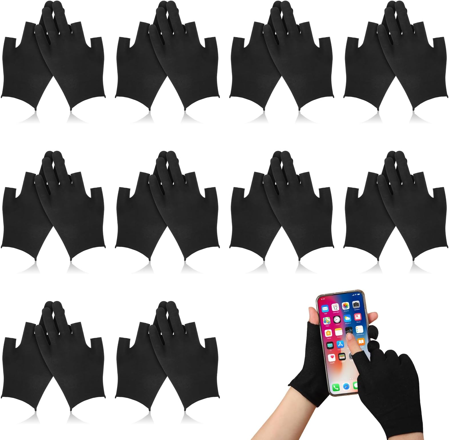 Amazon.com : XLSXEXCL 10 Pairs Cotton Gloves for Dry Hands, Moisture ...