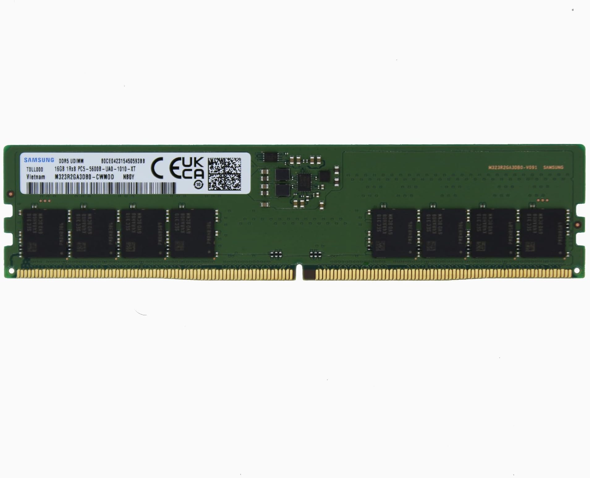 Samsung 16GB DDR5 5600MHz PC5-44800 ECC RDIMM 1Rx8 (EC8 10x4) Single ...
