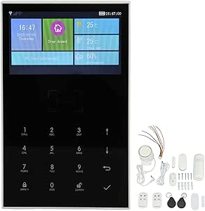 Home Security System DIY Alarm Burglar System Touch Screen SOS One ...