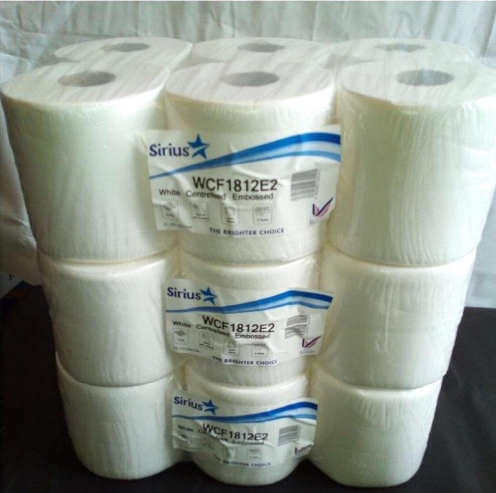 12 rolls x White Centrefeed Embossed 2ply Paper Towel : Amazon.co.uk ...