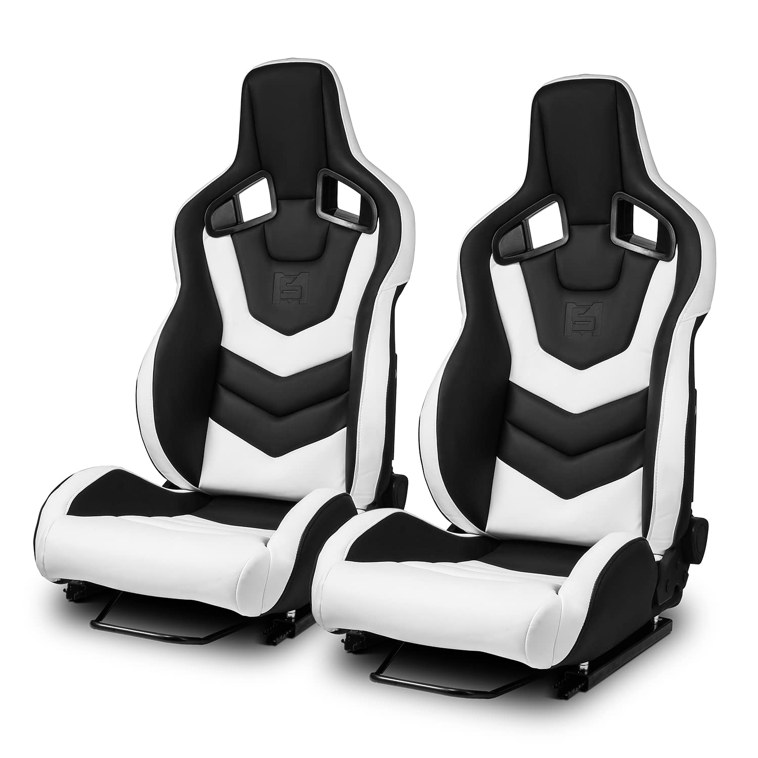 Buy ModifyStreetUniversal PVC Fiberglass Leather Reclinable Black+White ...