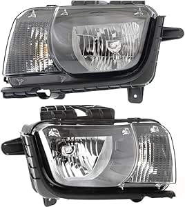 Amazon.com: SELCOA 2pcs Headlight Halogen Driver Passenger Side Clear ...