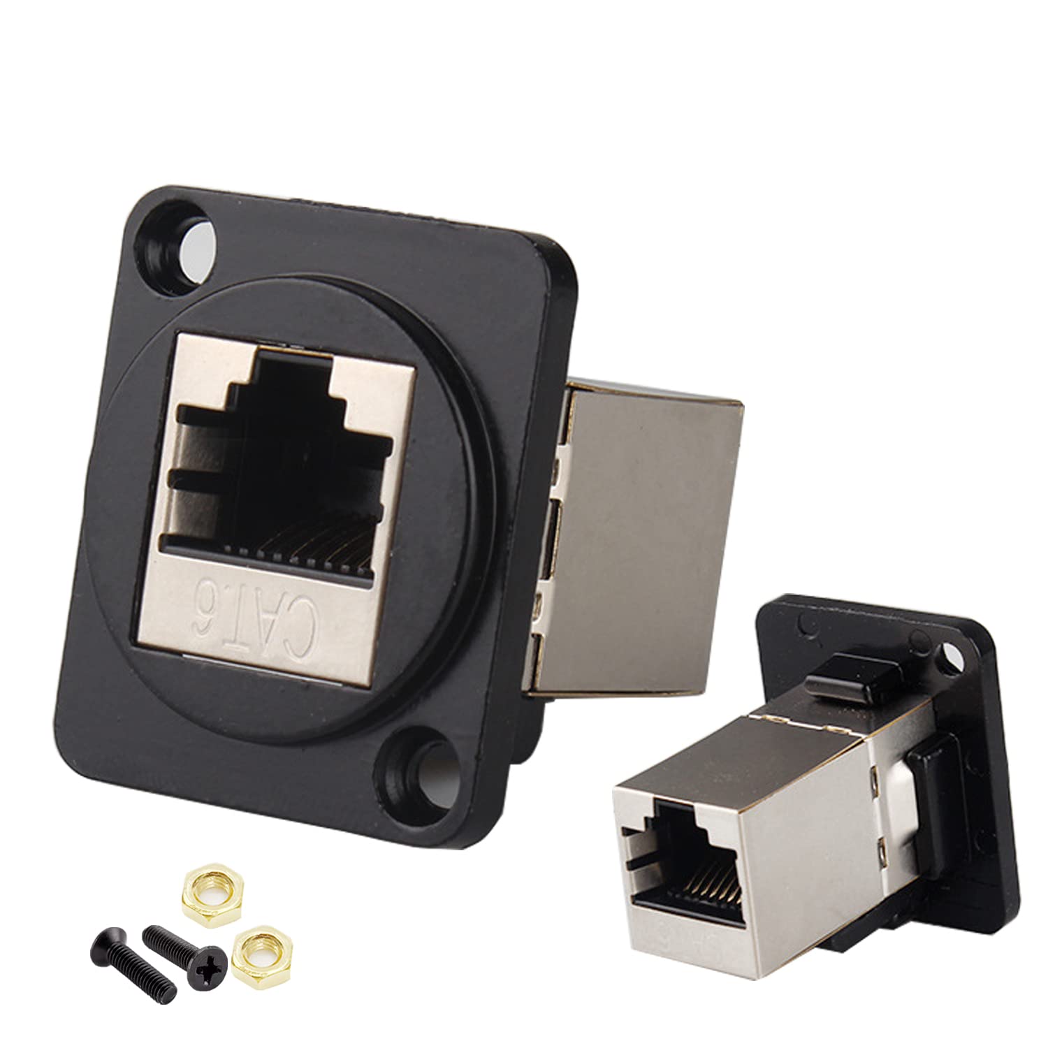 Amazon.com: 2PCS RJ45 Cat6 Socket D-Type Module Shielded,Industrial ...