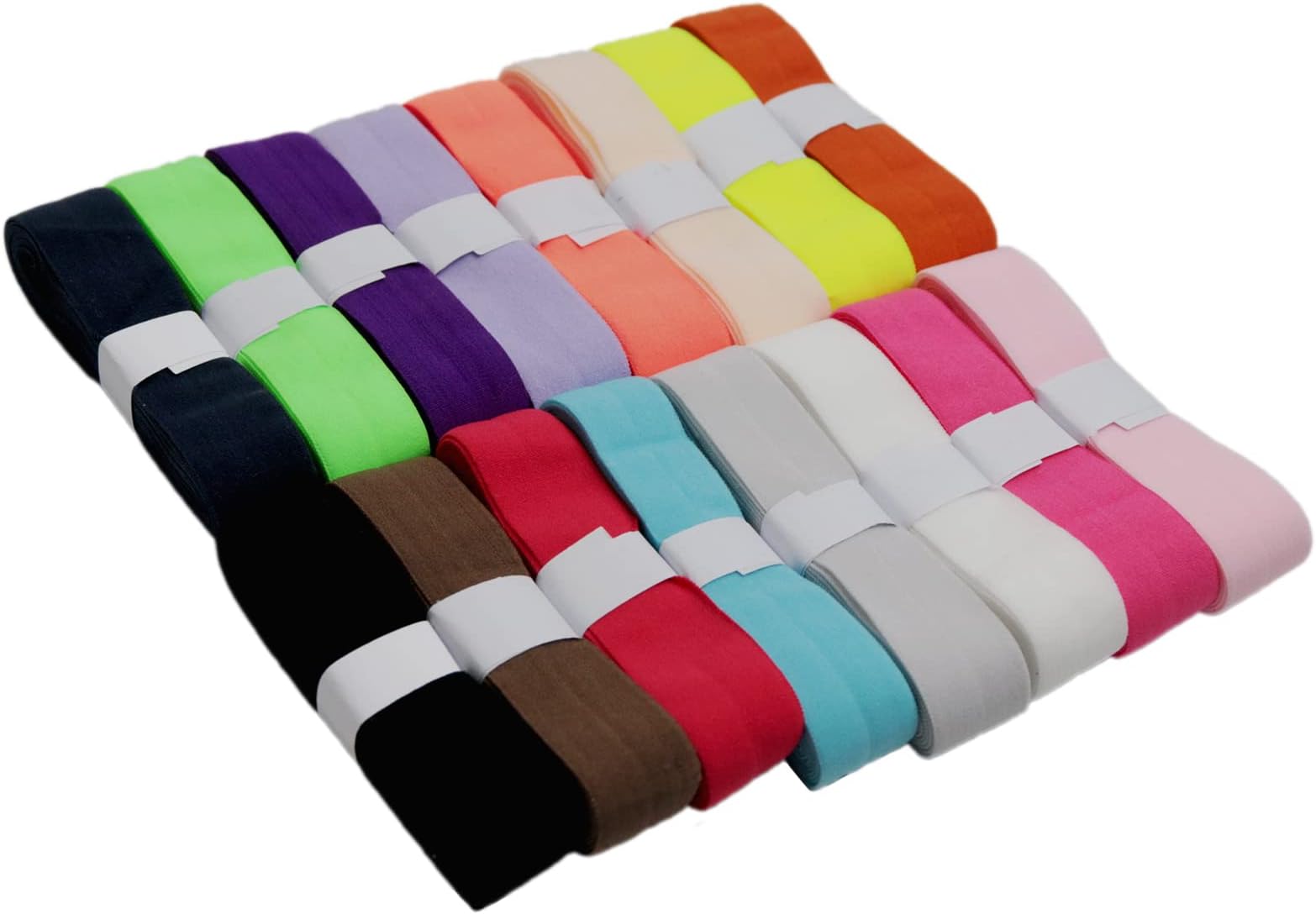 Amazon.com: Jesep Yong Assorted Fold Over Elastic 3/4'' 20mm 32 Yards ...