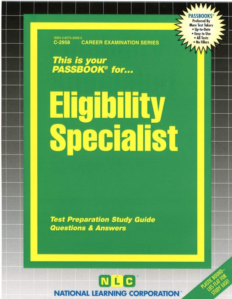 Eligibility Specialist(Passbooks) (Career Examination Series): National ...