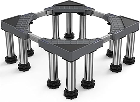 Amazon.co.jp: DEWEL 洗濯機 台 洗濯機置き台 洗濯機 嵩上げ 12足 耐荷重500kg 幅/奥行44.5～71cm 高さ18cm~20cm 減音効果 防振 ステンレス ...
