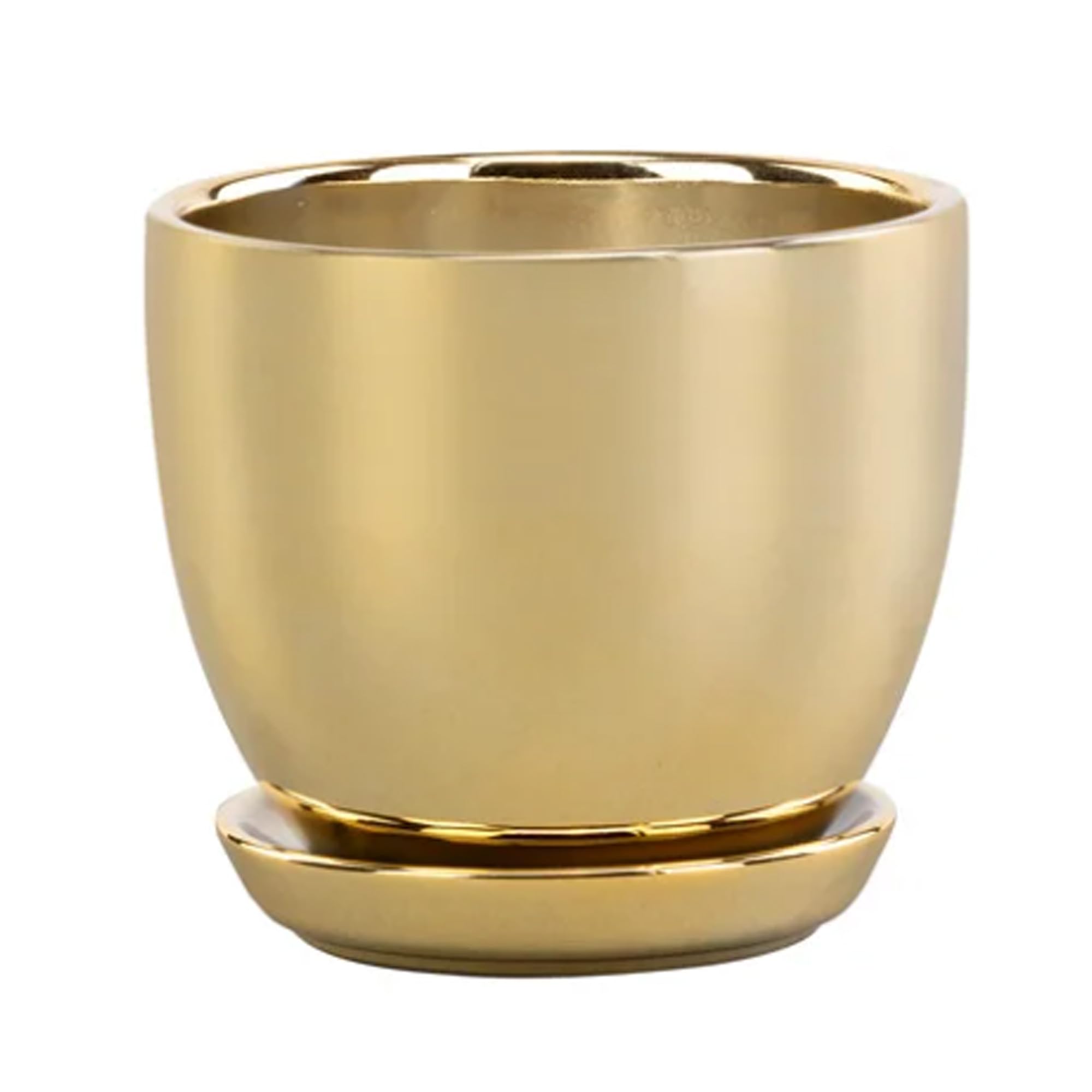 Snapklik.com : Napco 52994 Round Smooth Design Matte Finish Gold Tone 5 ...