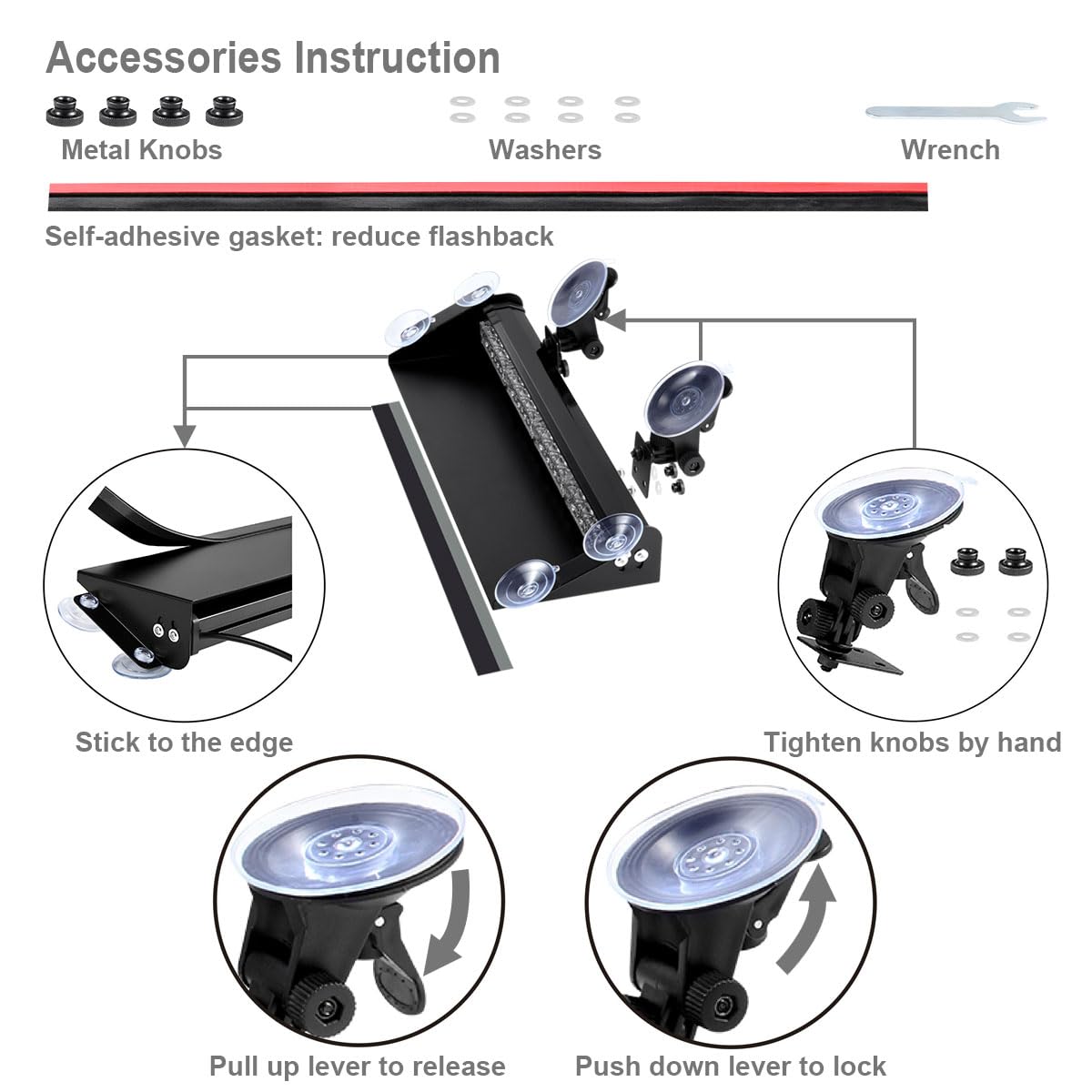 Snapklik.com : WOWTOU 2 In 1 LED Red Blue Emergency Strobe Light Bar ...