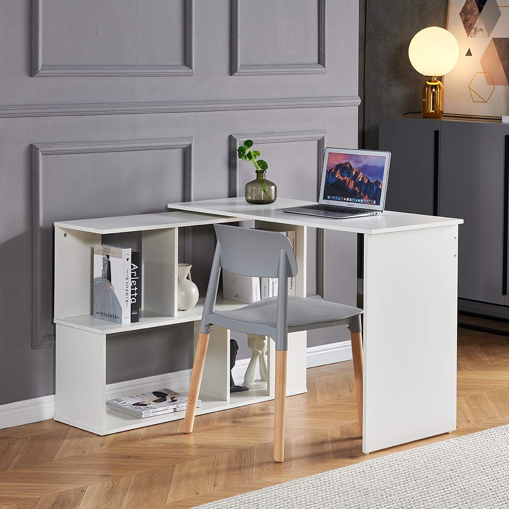 Redd Royal Computer Desk With Storage Home Office Desk For Small ...