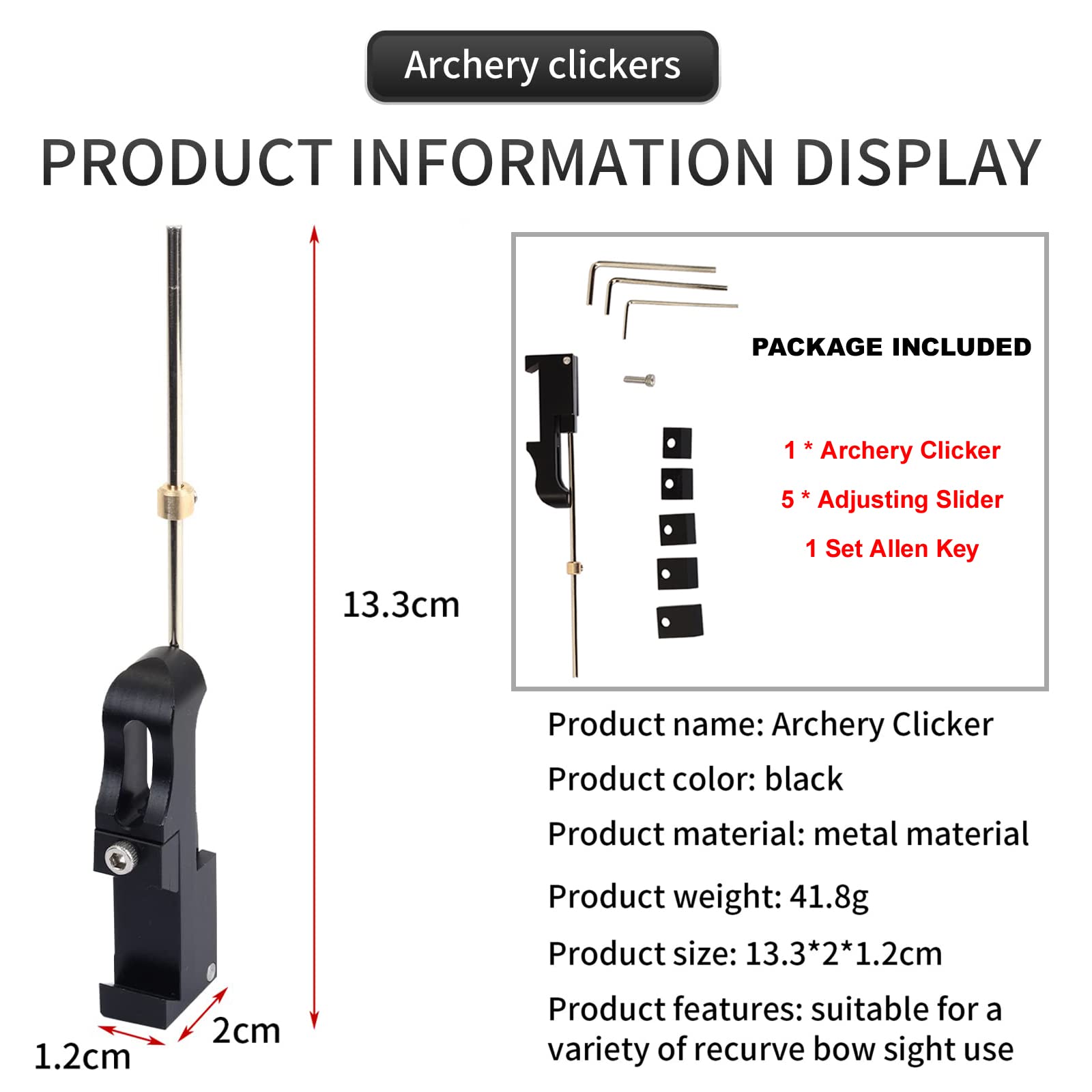 Snapklik.com : SOPOGER Archery Recurve Bow Clicker - Magnetic Sight ...
