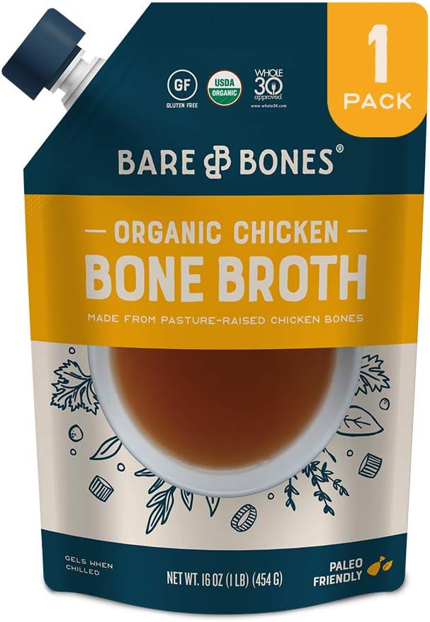 Amazon.com : Bare Bones, Organic Chicken Bone Broth, 16 Ounce : Grocery ...