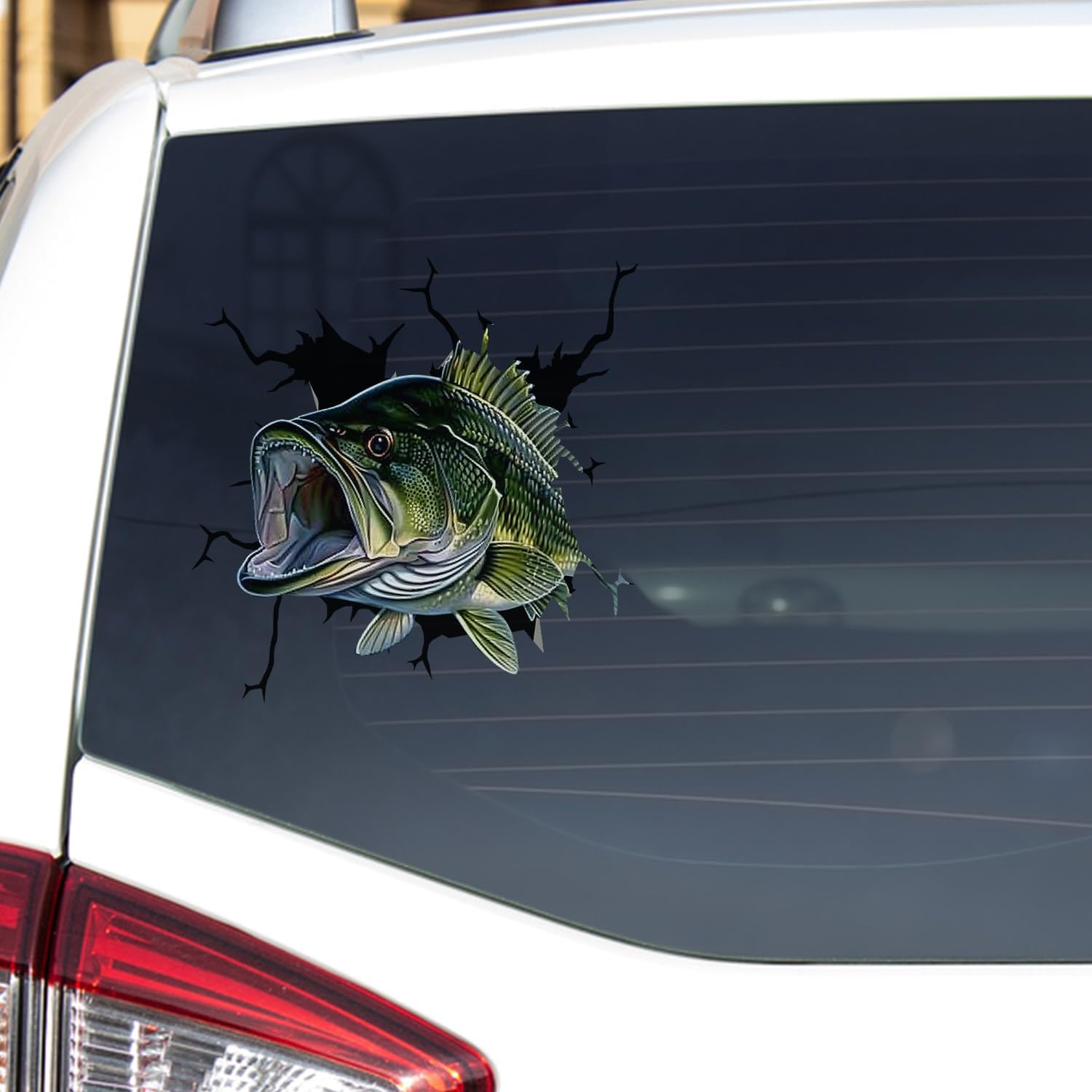 Amazon.com - Largemouth Bass Car Decals - Hooking Fish Vinyl Decal ...