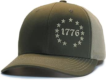1776 Betsy Ross 13 Colonies 2A OD Green/Khaki hat Cap Trucker Mesh ...