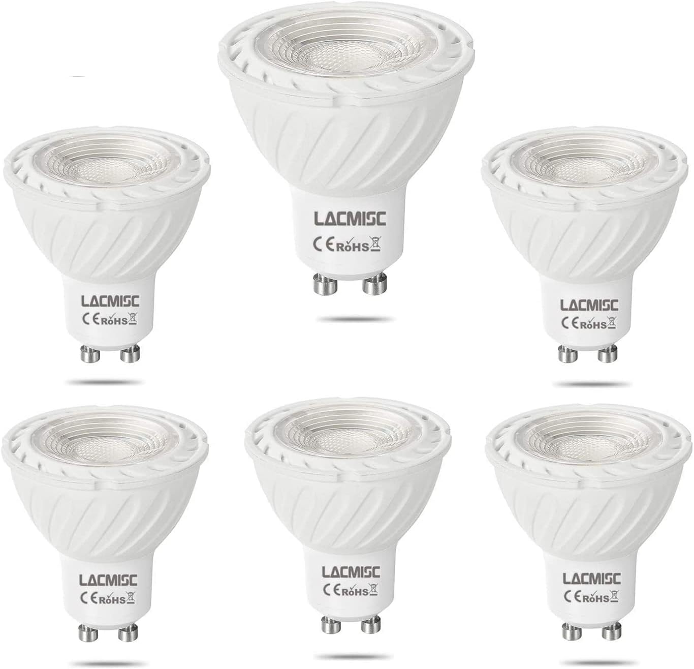 Lacmisc GU10 LED Lampe 7W Halogenlampe Äquivalent 60W Kaltweiß Dimmbar ...