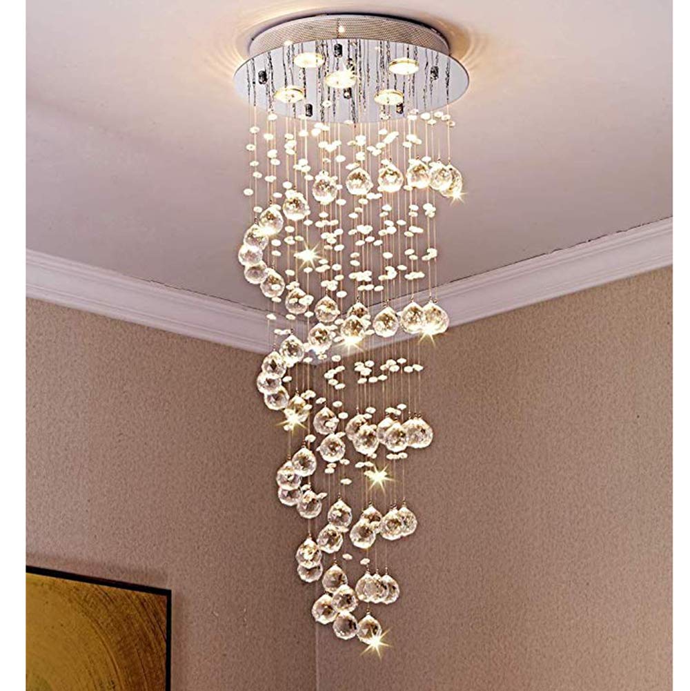 Buy Harbin-Star Crystal Raindrop Chandelier, Modern Luxury Spiral Rain ...