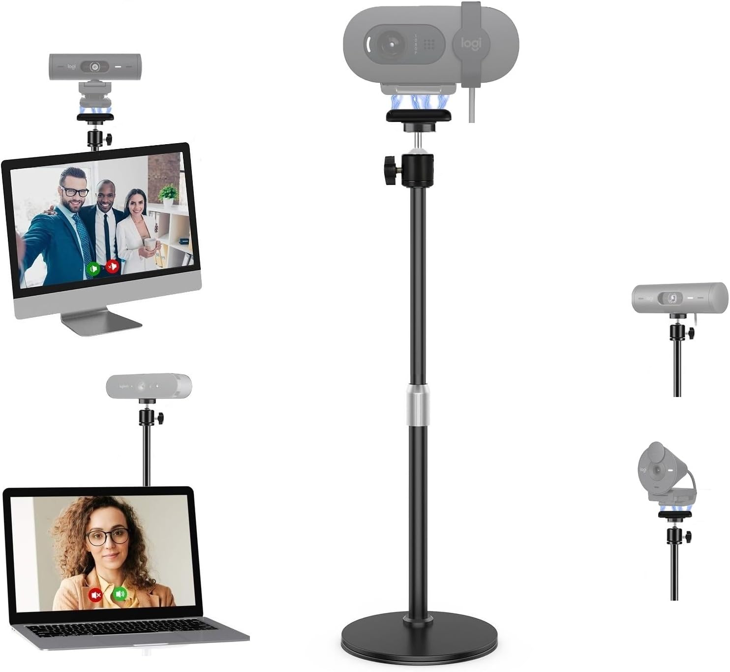 Amazon.com: Brio Webcam Stand Holder, Magnetic Webcam Desktop Tripod ...