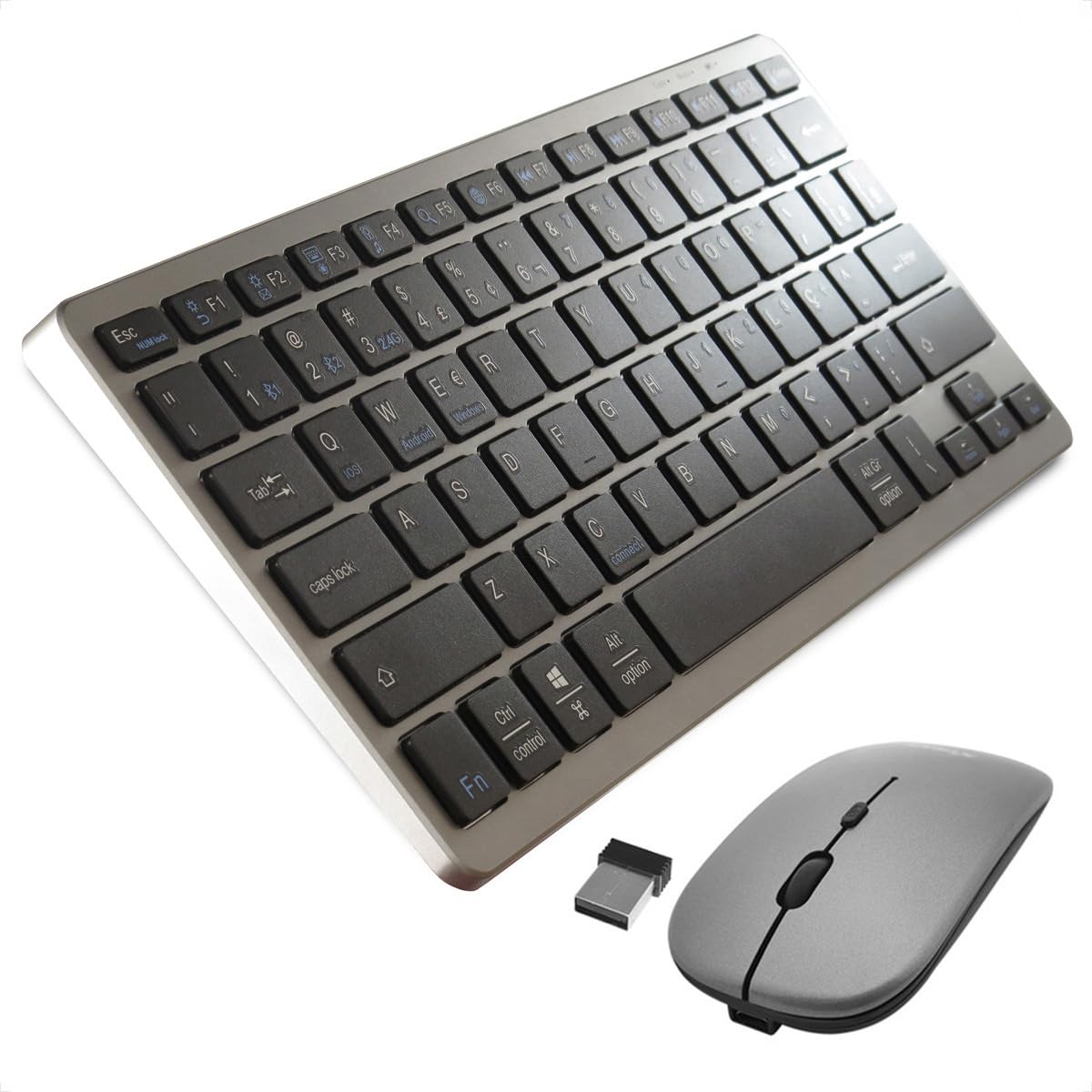 Teclado E Mouse Sem Fio Bluetooth Recarregável Wireless Padrão ABNT2 ...
