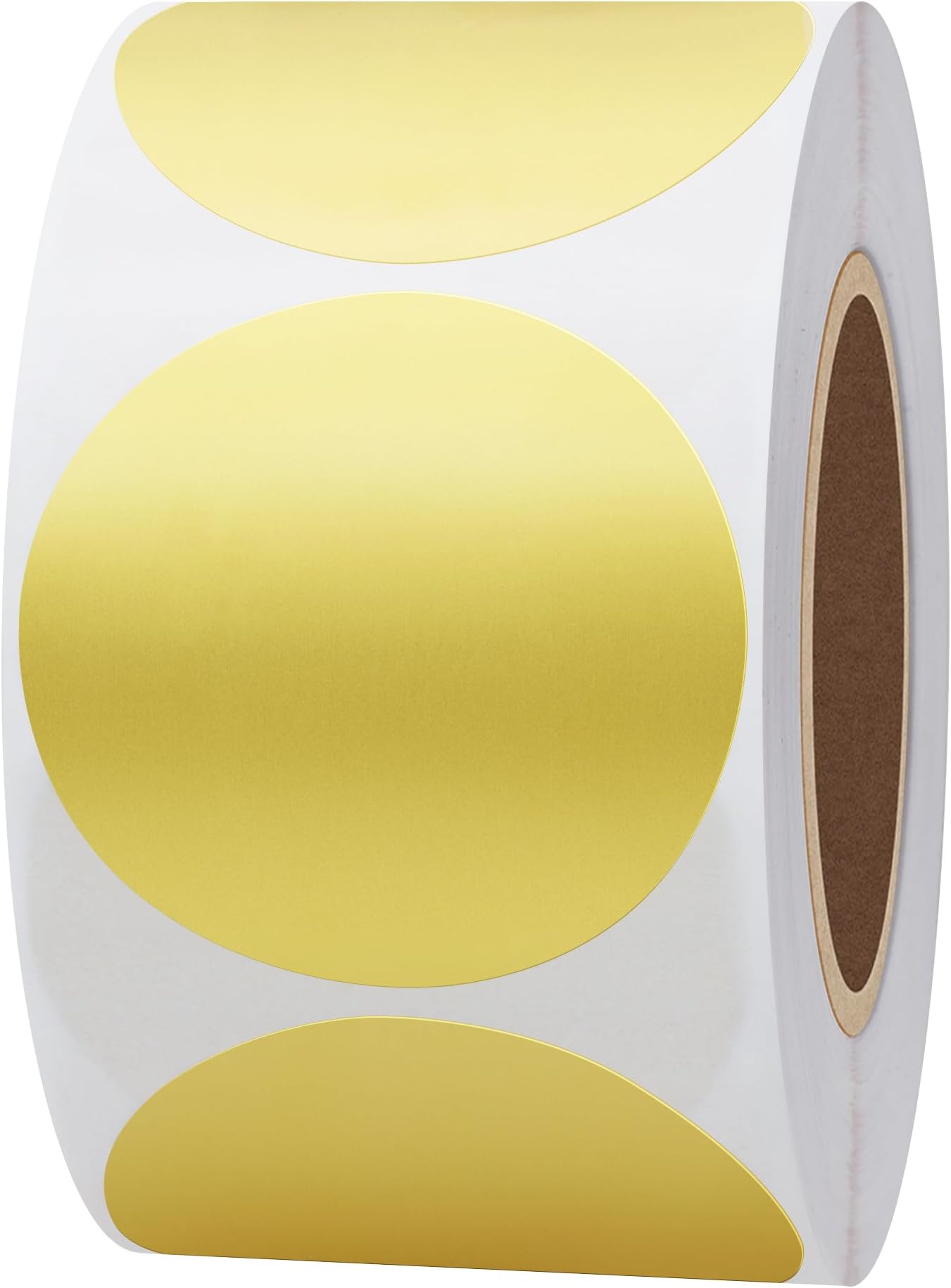 Hylabelest Round Color Coding Dot Labels 1.5 Inch Metallic Foil Golden ...