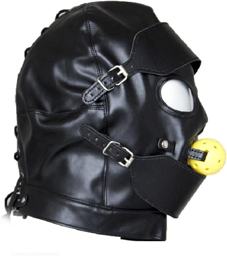 Amazon.com: Leather Masquerade Breathable Face Masks, Adjustable Head ...