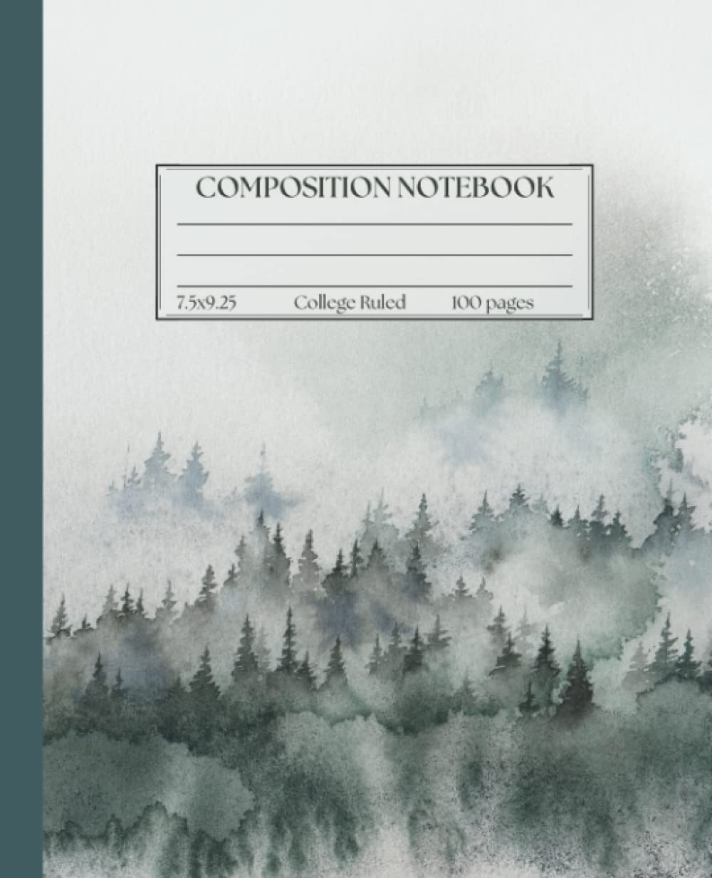 Composition Notebook: Watercolor Forest Composition Notebook College ...