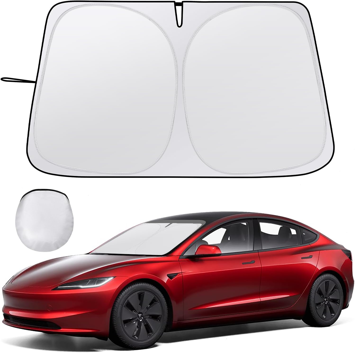 Amazon.com: Car Windshield Sunshade for Tesla Model Y/3 - Folding Front ...