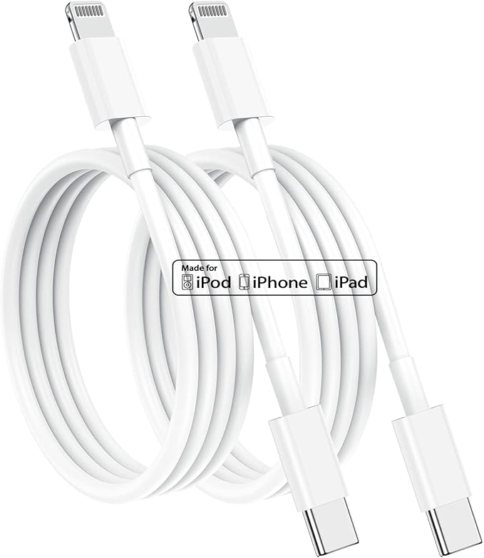 Amazon.com: USB C to Lightning Cable (2pack 3ft), Apple MFi Certified ...