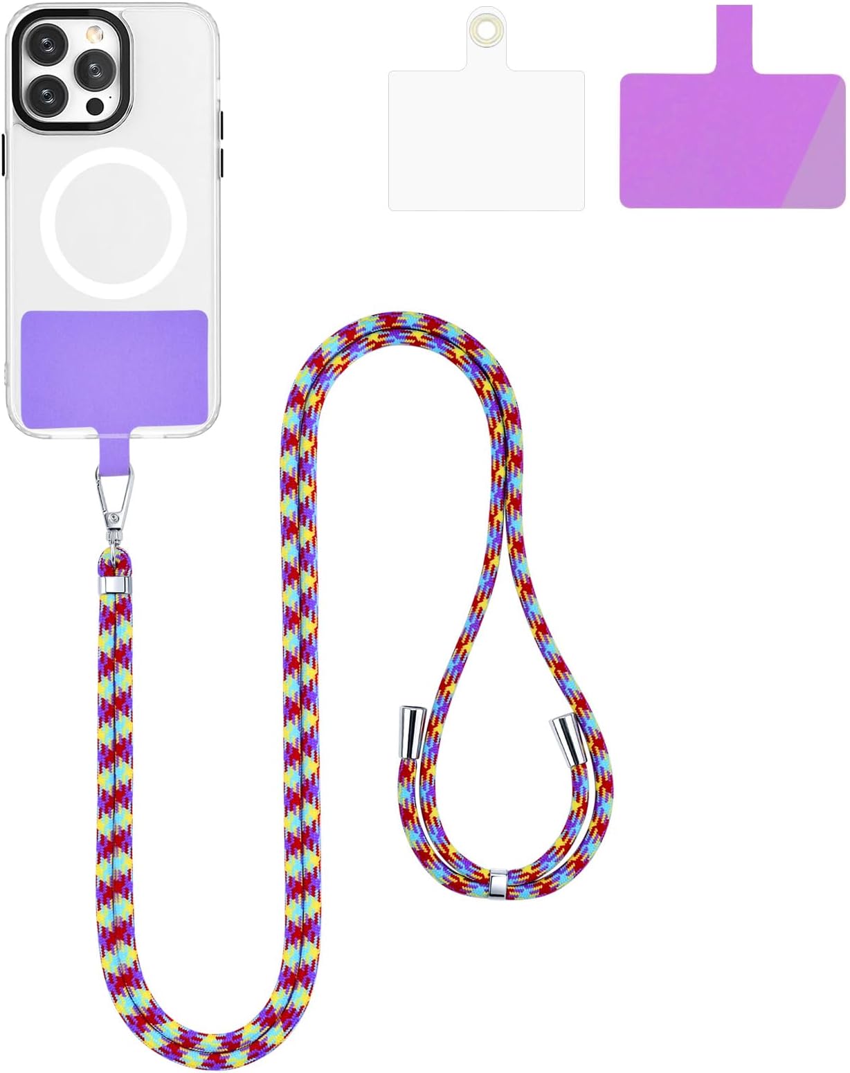 Amazon.com: caslord Phone Lanyard, 4× Patches, 2× Polyester Adjustable ...