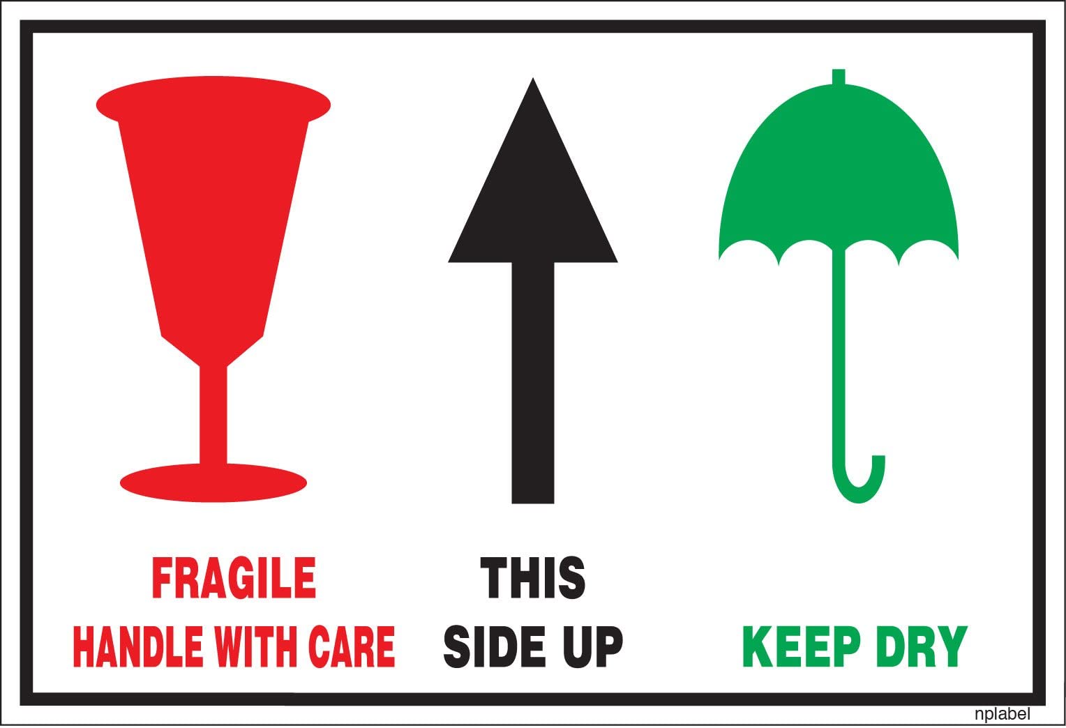 Buy NP Label Fragile Handle with Care, This Side Up & Keep Dry Label ...