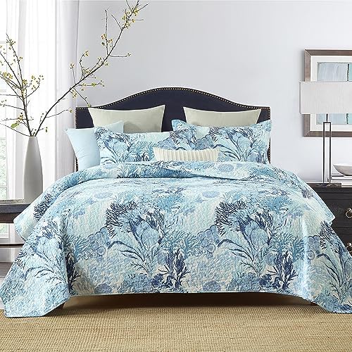 Amazon.com: Autumn Dream Cotton Coastal Bedspread Quilt Sets Reversible ...