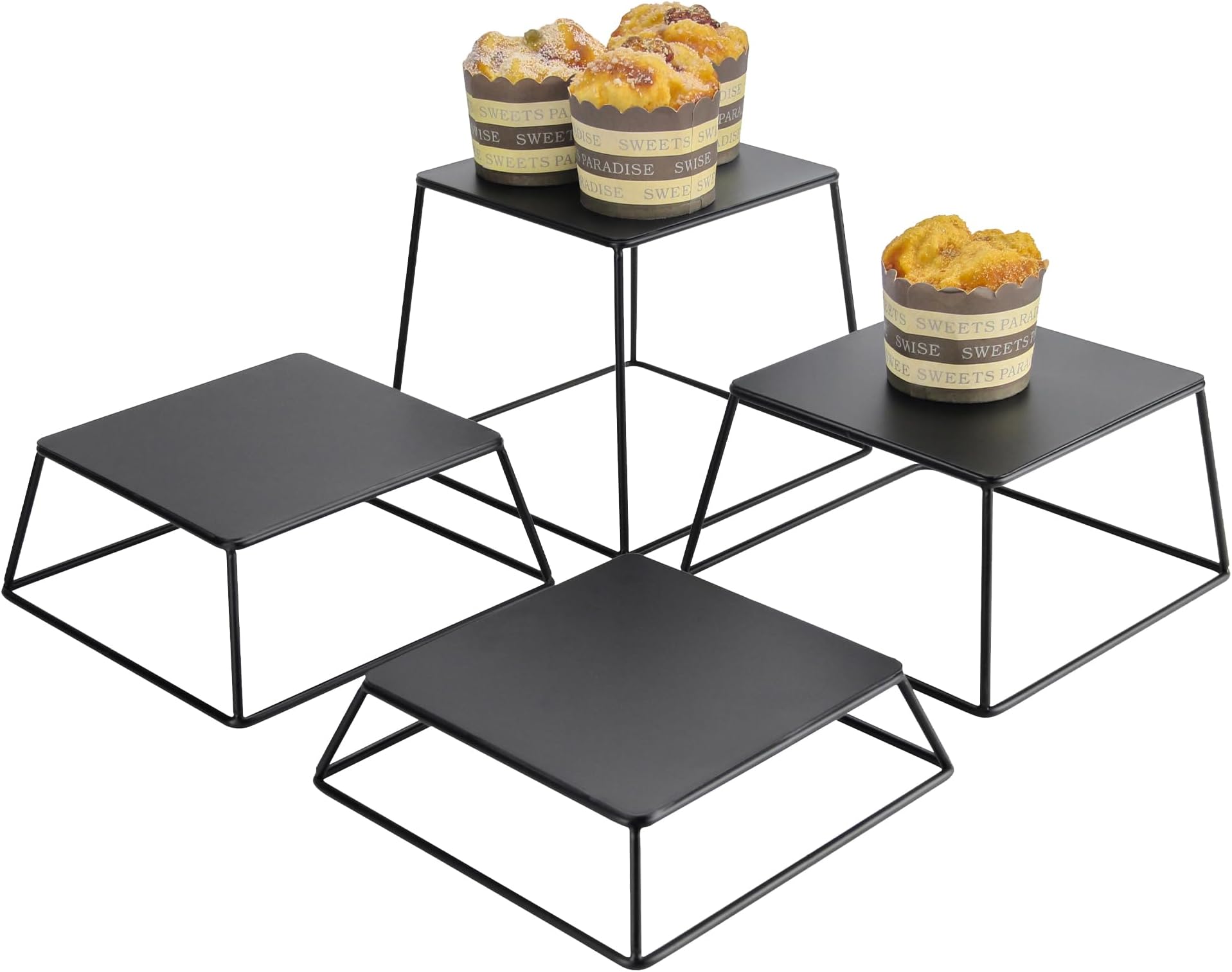 YFEEN Dessert Table Risers Display Stands Food display Black Metal ...