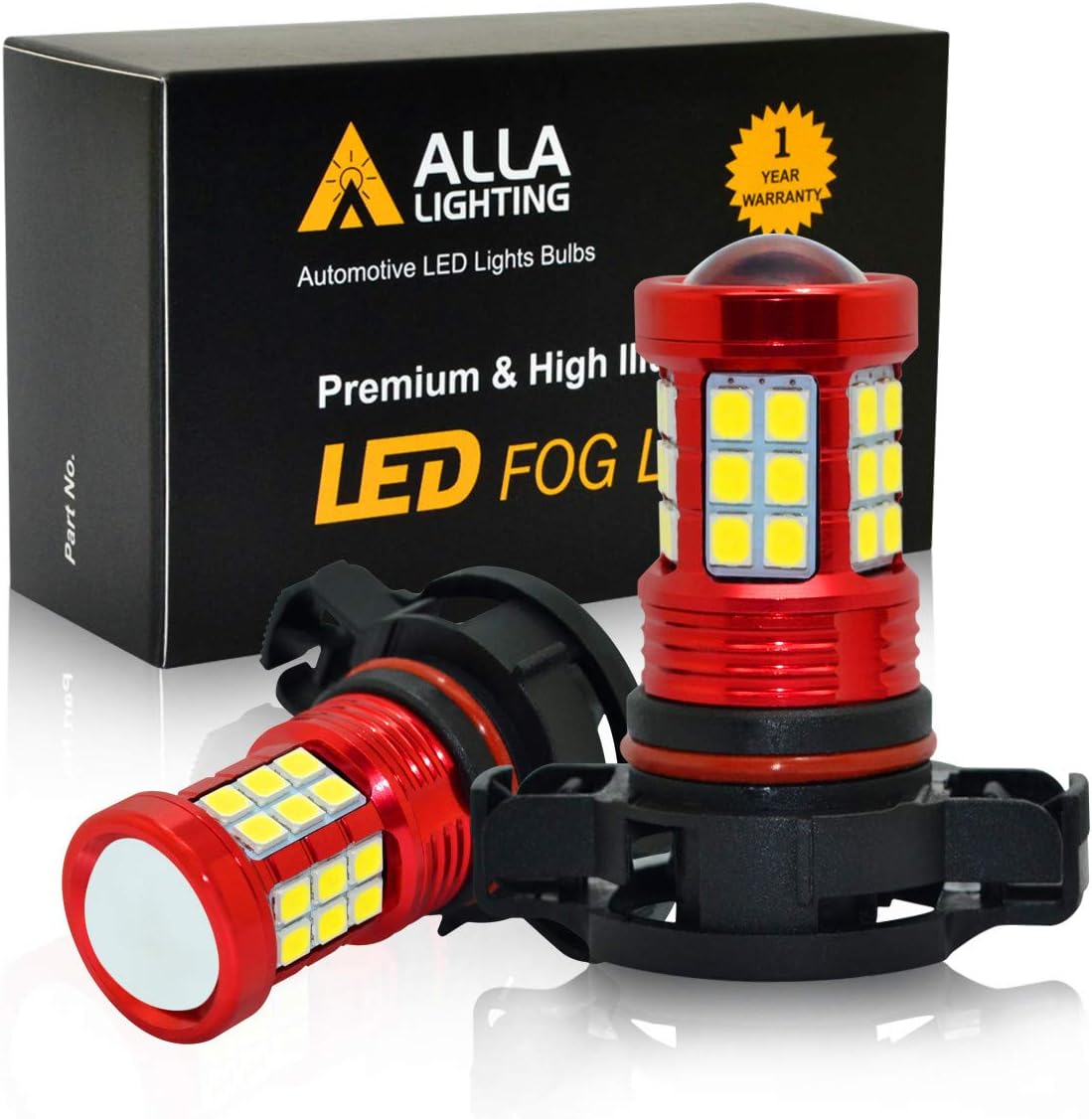 Amazon.com: Alla Lighting 2504 PSX24W LED Fog Lights Bulbs 2835 36-SMD ...