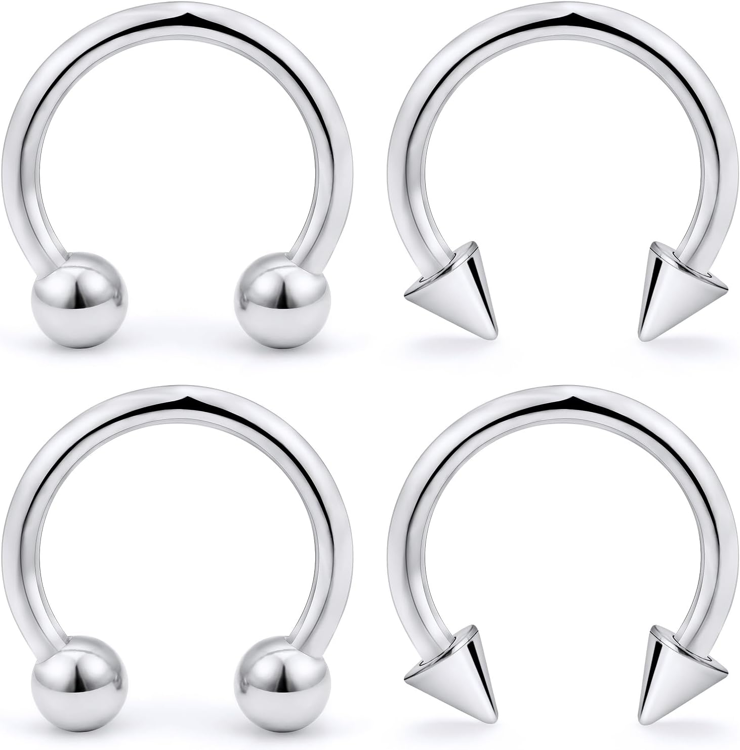 Amazon.com: Dyknasz 12G Circular Horseshoe Barbell Septum Rings ...