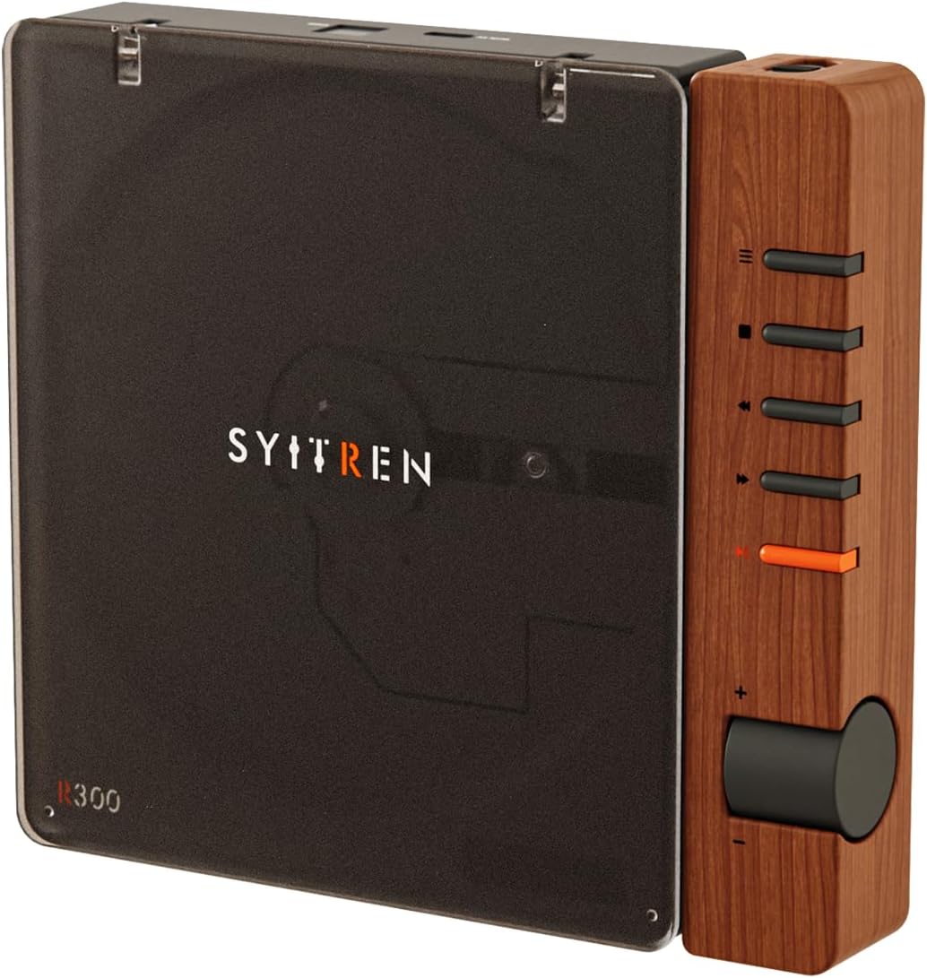 Amazon.com: syitren R300 CD Player Portable Bluetooth Desktop Retro CD ...