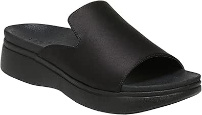 Amazon.com | Vionic Monica Women's Wedge Slide Orthotic Sandal Black ...