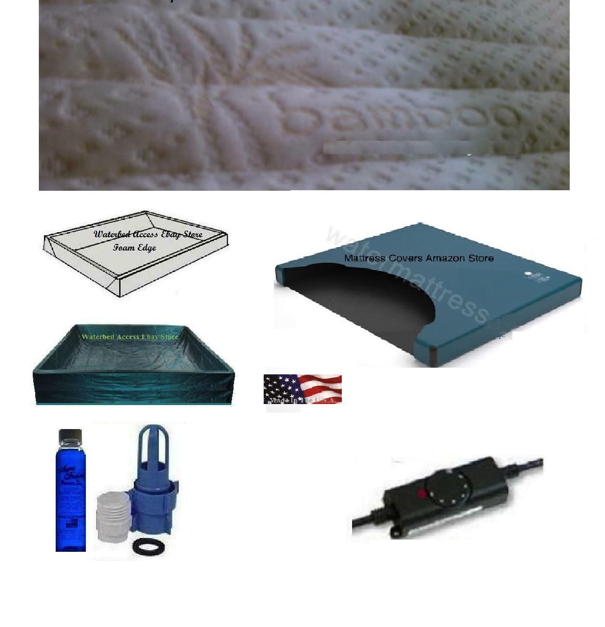 Amazon.com: Queen Softside Waterbed Mattress with Bamboo Cover, Free ...