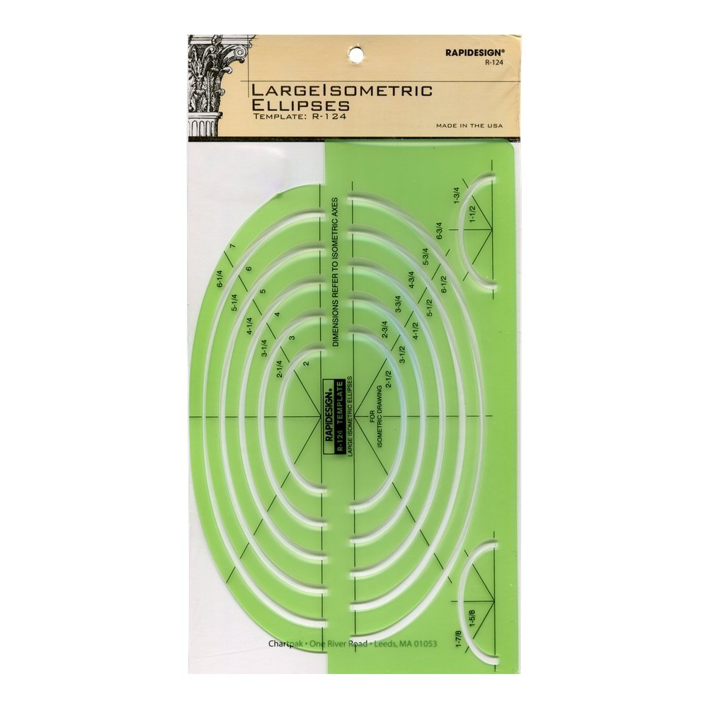 Amazon.com: -Chartpak Ellipses Drafting Templates Large Isometric ...