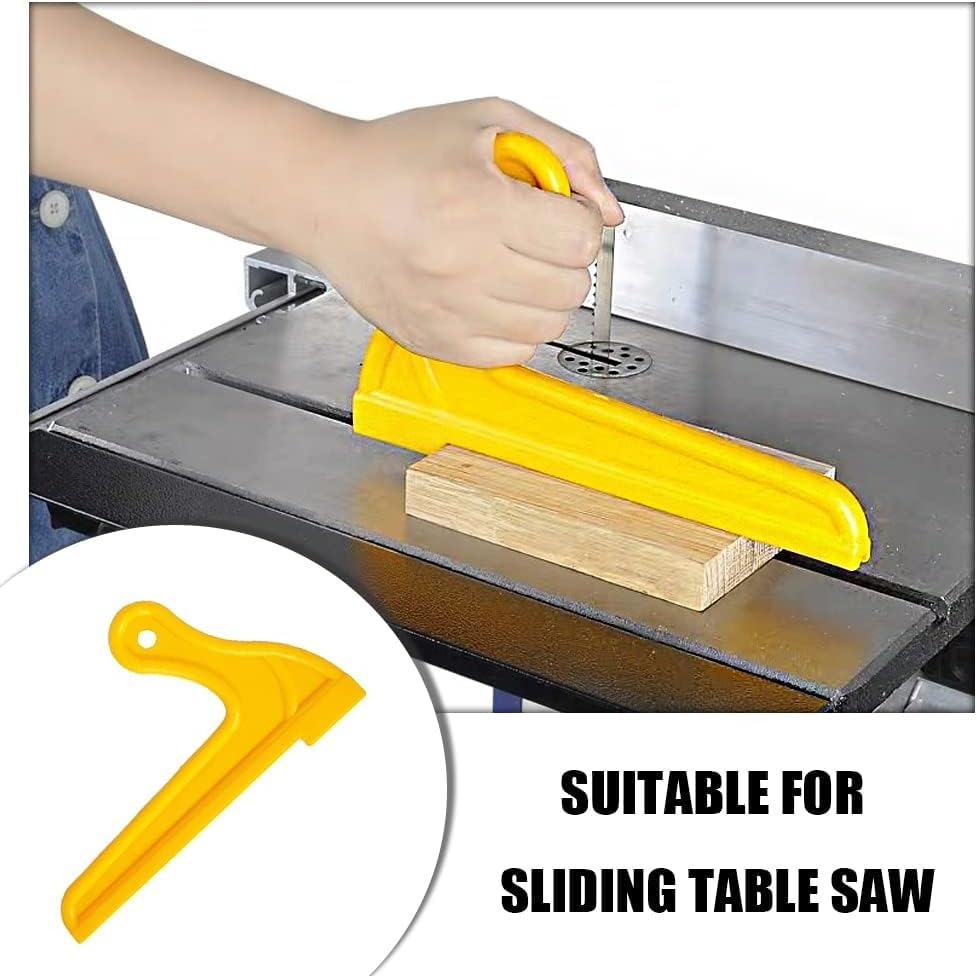 Safety Push Stick, 2pcs Yellow Plastic 2-in-1 Wood Saw Push Stick ...