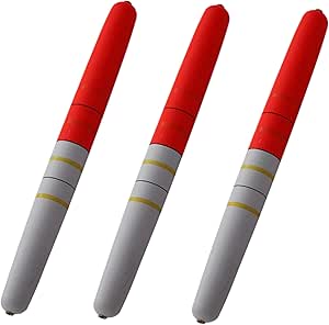 Amazon.com : rebelFIN - Tube Balsa Wood Fishing Floats - Red & White ...