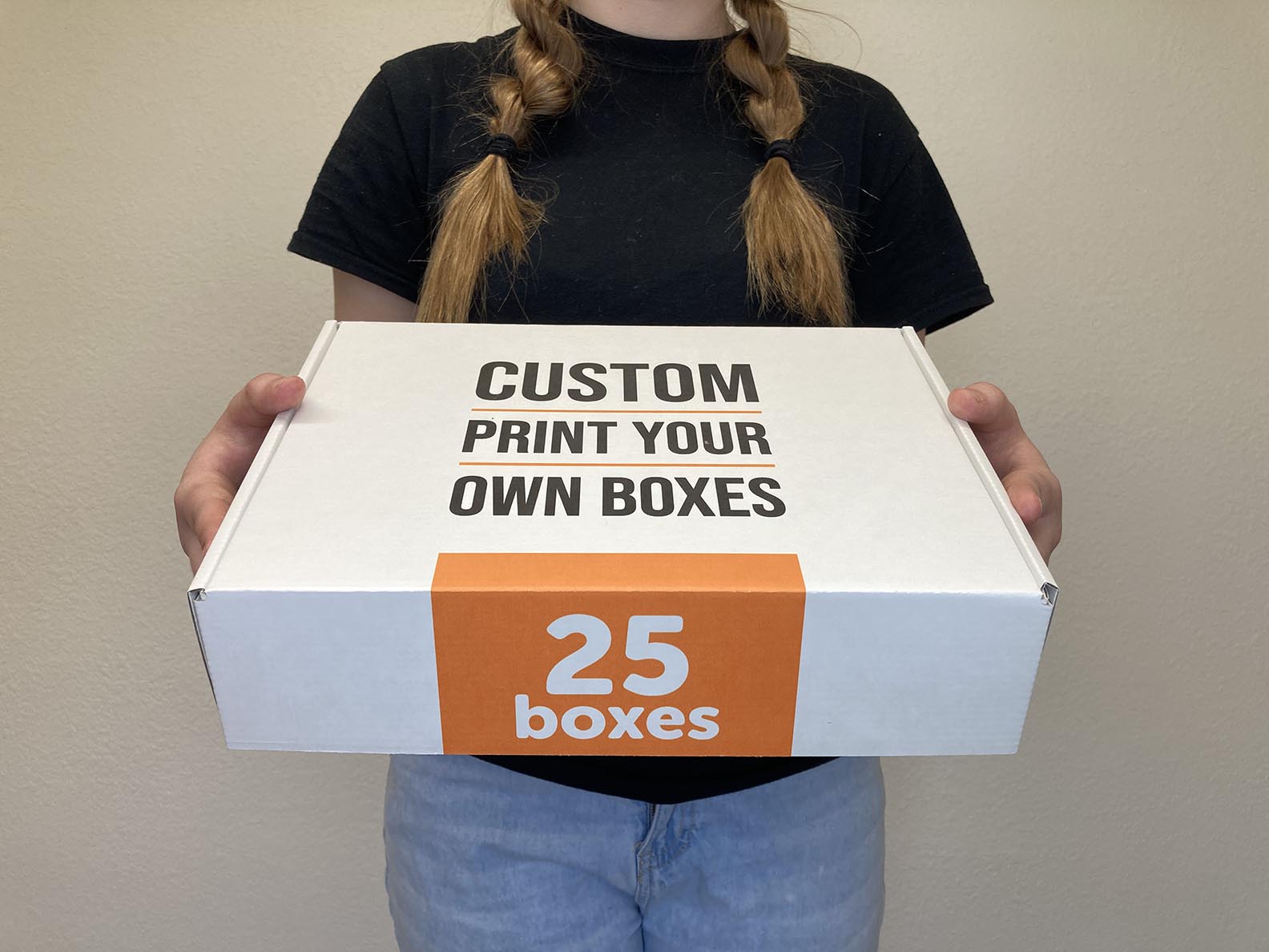 Watch 12x12x4 mailer box shown for size comparison on Amazon Live