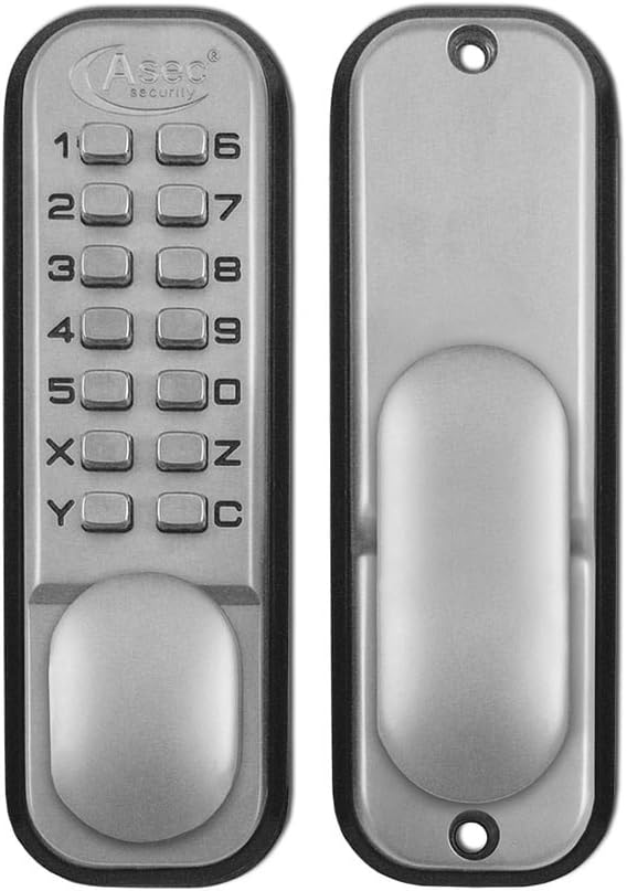 Asec Keyless Digital Door Lock with Holdback - Satin Chrome : Amazon.co ...