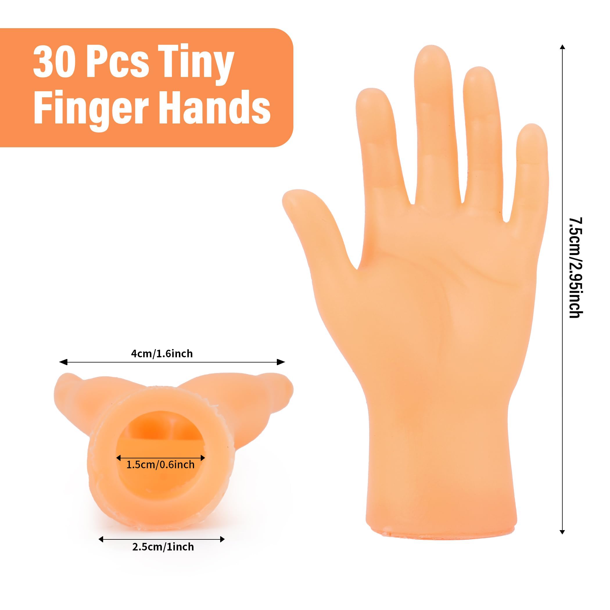 Snapklik.com : 30 Pcs Tiny Finger Hands Mini Fingers Funny Hand Puppets