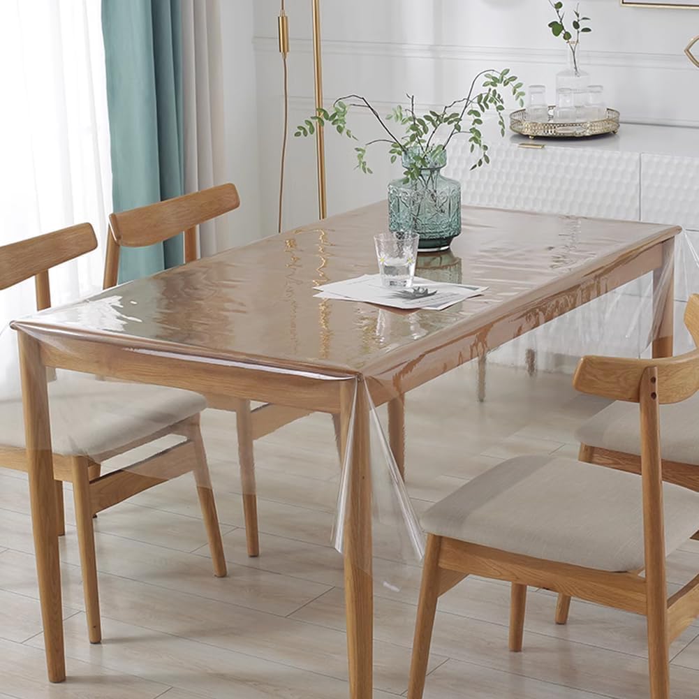 DASIAUTOEM Transparent Tablecloth, Transparent Table Film, 150 cm Wide ...