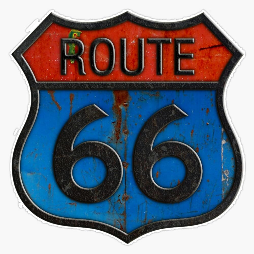 Amazon.com: Classic Route 66 Sticker Bumper Sticker Vinyl Decal 5 ...