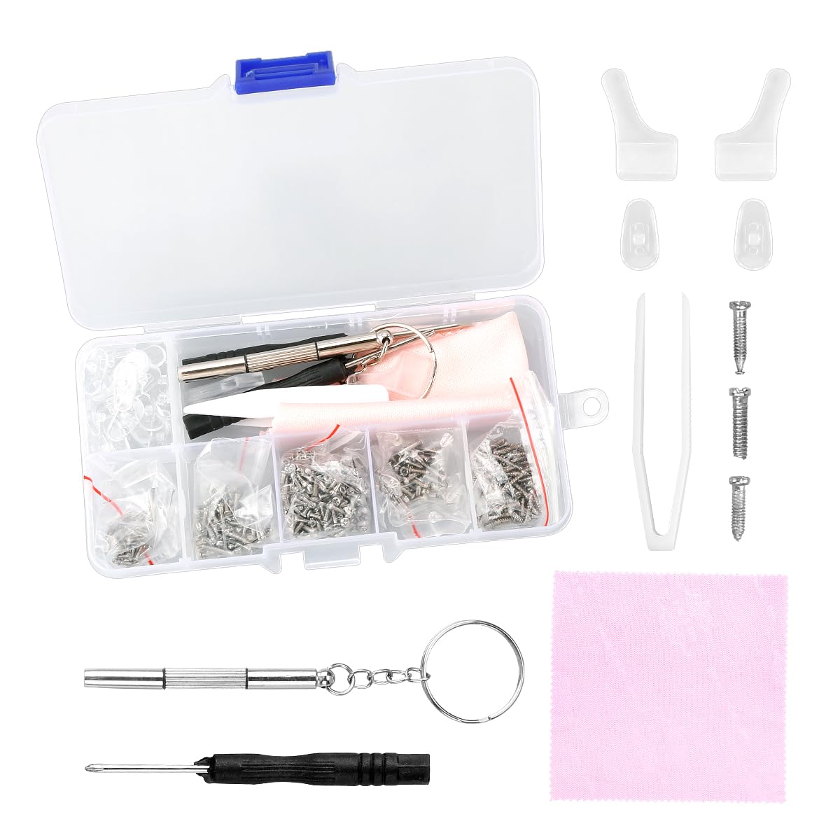 Eyeglass Sunglass Glasses Repair Tool Kit,500 Pcs Spectacles Repair ...