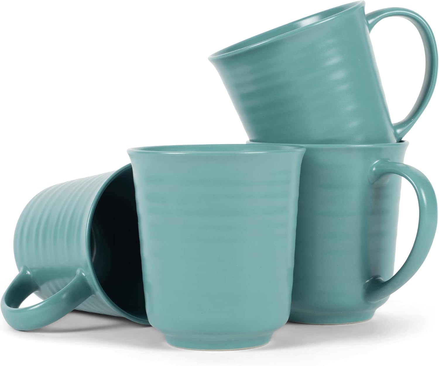 Elanze Designs Turquoise Matte Glaze Finish 17 ounce Stoneware Coffee ...