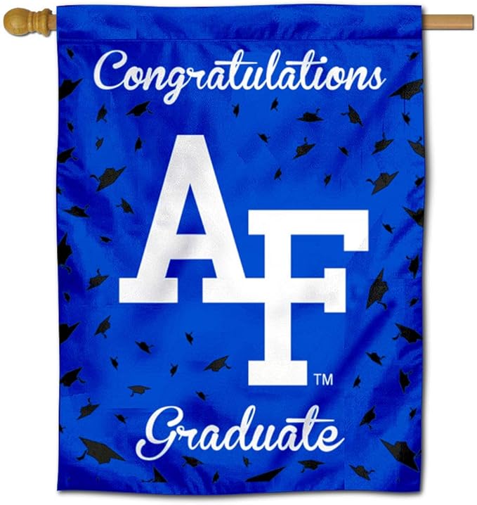 Amazon.com : Air Force Falcons Graduation Gift Banner Flag : Sports ...