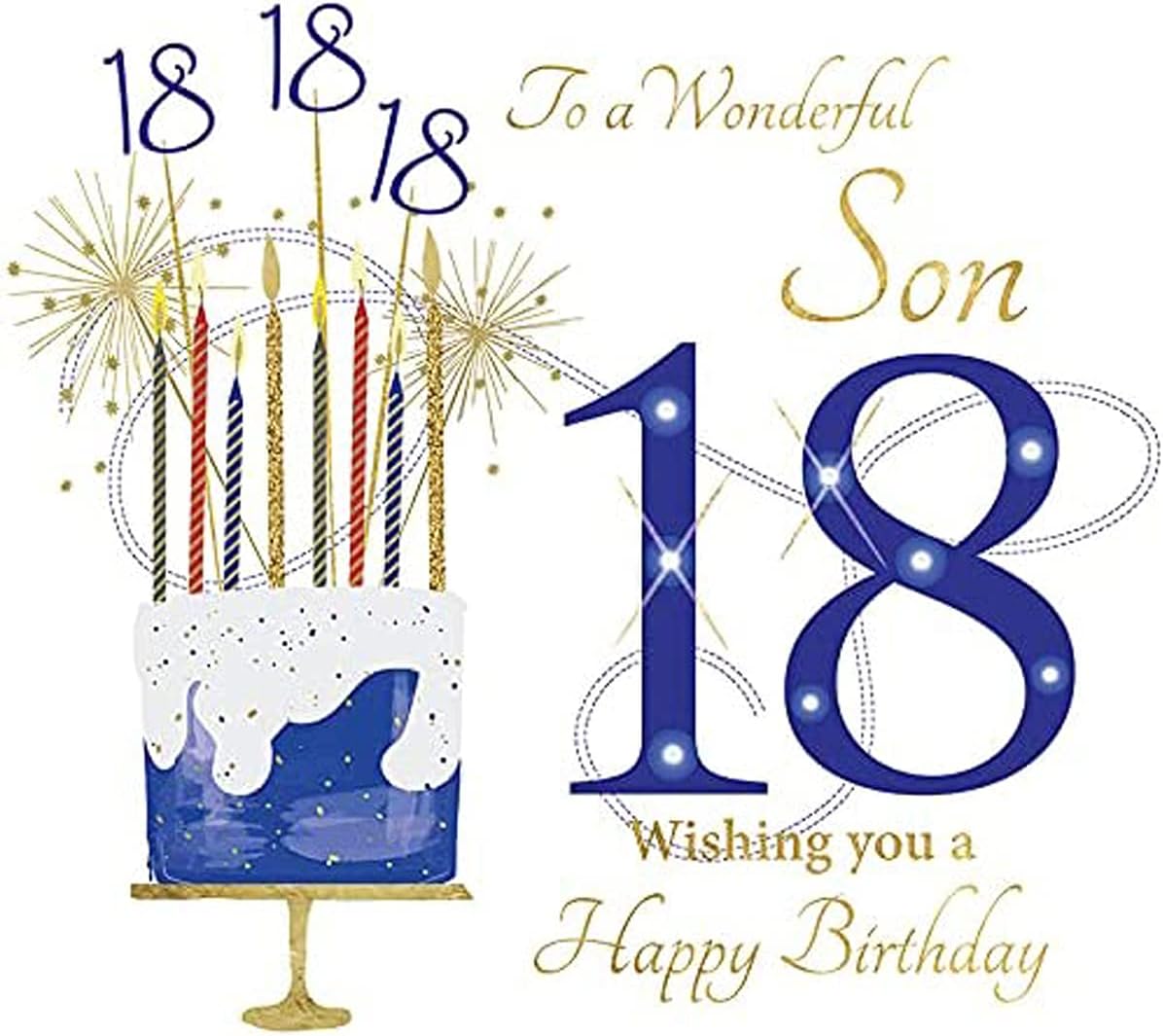 Son 18th Happy Birthday Card - Lots Of Love To The Best Son In The ...